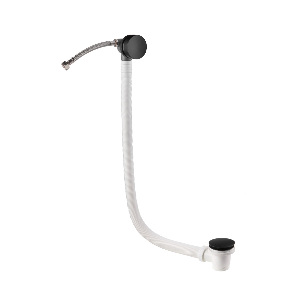 Slimline Bath Filler and Press Top Waste - Matte Black | Methven UK