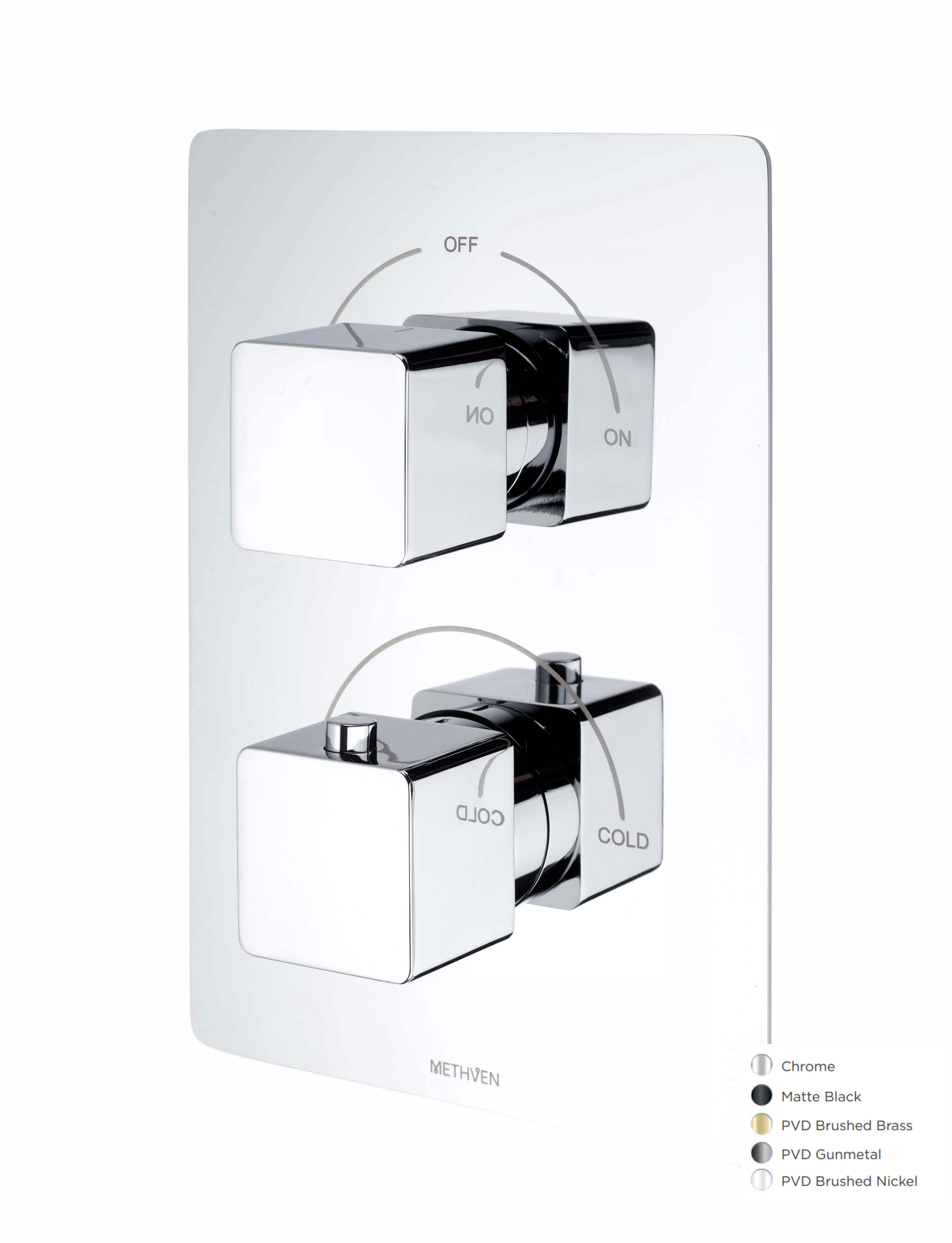 KIRI 2 Direction Concealed Shower - Brushed Brass | Methven UK